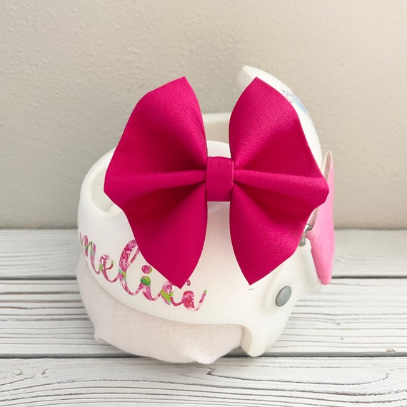 Hot Pink Helmet Bow Cranial Band Bow Cranial Helmet Bow | Etsy