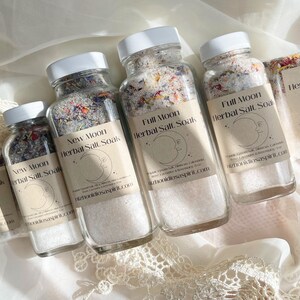 Full Moon | New Moon Herbal Salt Soak Duo Pack - Etsy
