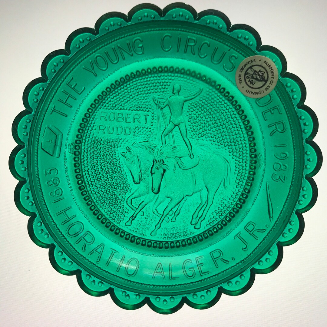 Horatio Alger Book Horse Art Glass, Collectible Robert the Young Circus ...