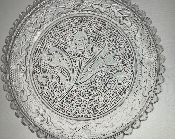 Sandwich MA Glass Museum Acorn With Oak Leaves, Vintage Lacy Pairpoint ...