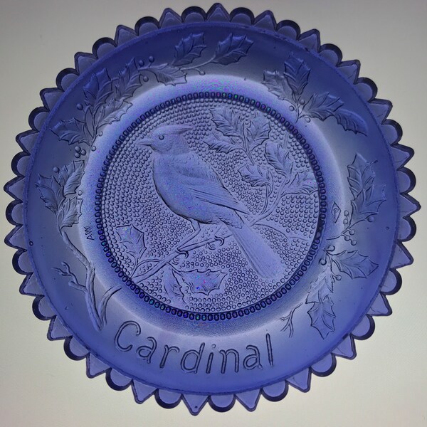 Glass Cardinal Plate - Etsy