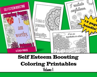 Self Worth Coloring - Etsy
