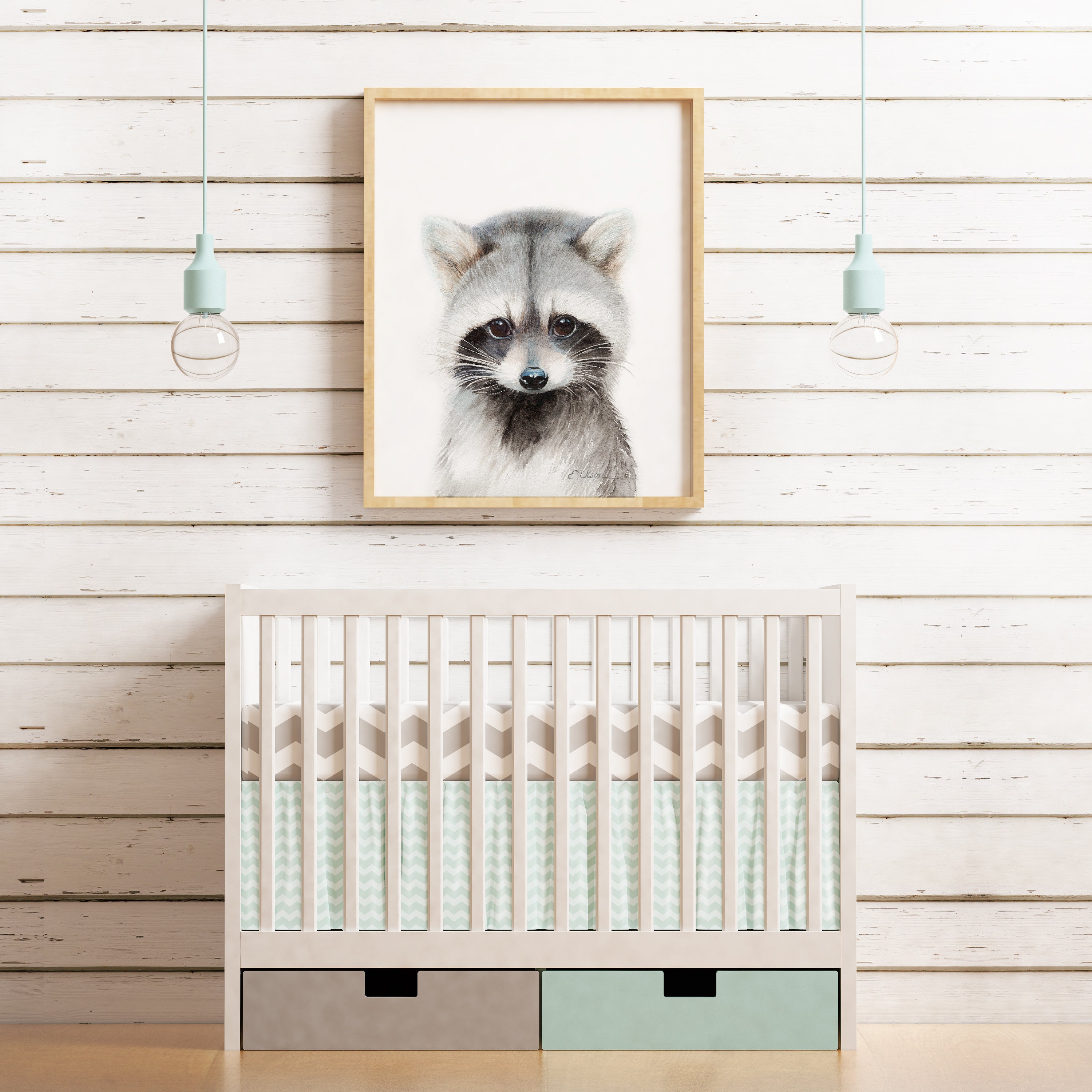 Baby Raccoon Art Gifts Watercolor Raccoon Art Prints Baby - Etsy