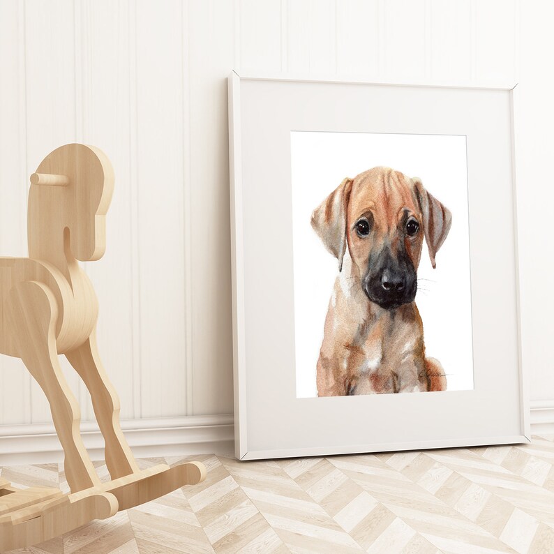 Rhodesian Ridgeback Puppy Prints Kids Room Dog Art Prints - Etsy