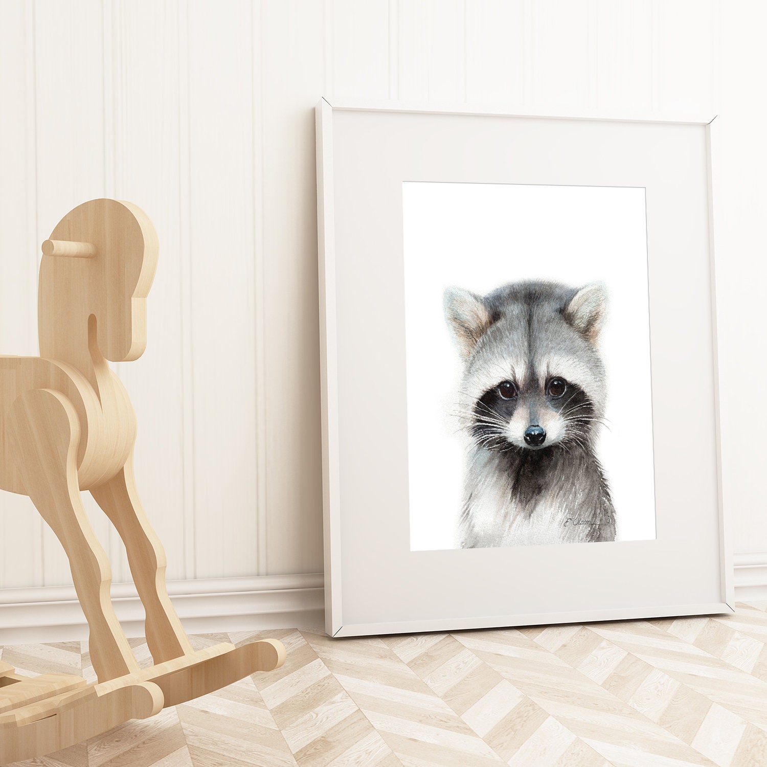 Baby Raccoon Art Gifts Watercolor Raccoon Art Prints Baby - Etsy