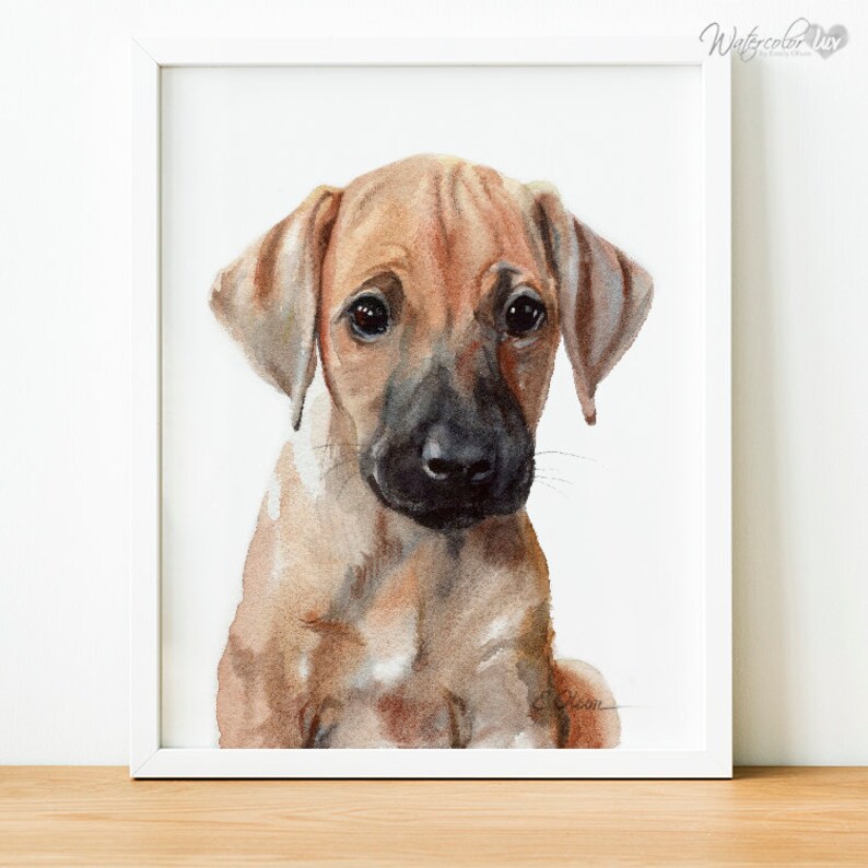 Rhodesian Ridgeback Puppy Prints Kids Room Dog Art Prints | Etsy