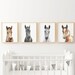 Woodland Animals Nursery Art Prints, Set of 4, Sleeping Animals, Bear ...