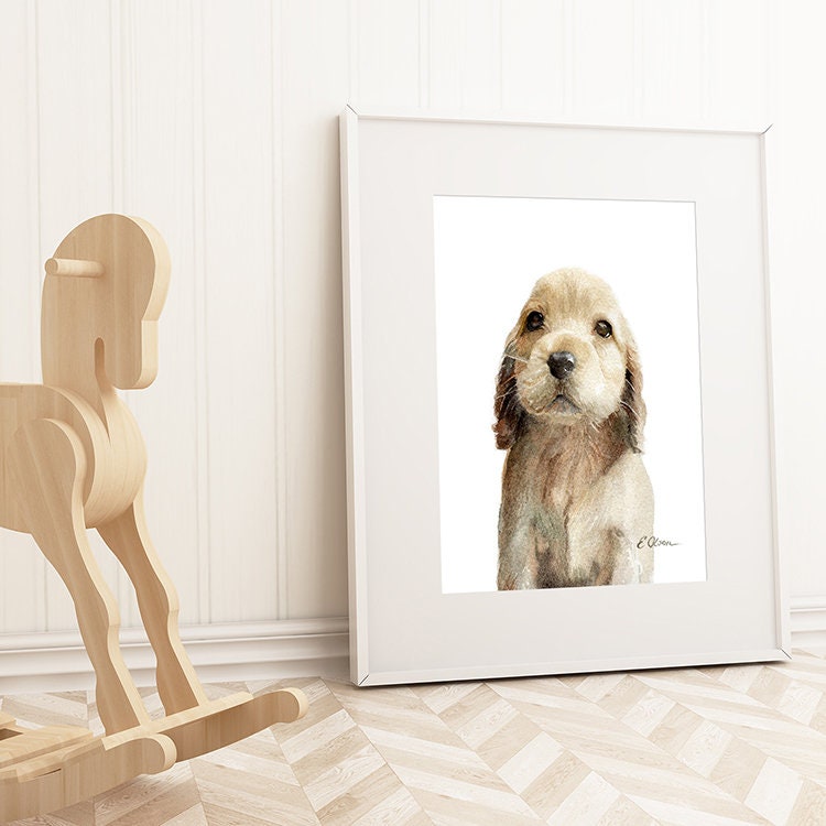 Watercolor Cocker Spaniel Puppy Cocker Spaniel Fine Art | Etsy