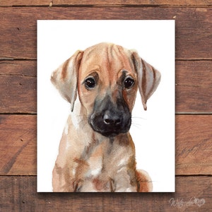 Rhodesian Ridgeback Puppy Prints Kids Room Dog Art Prints - Etsy