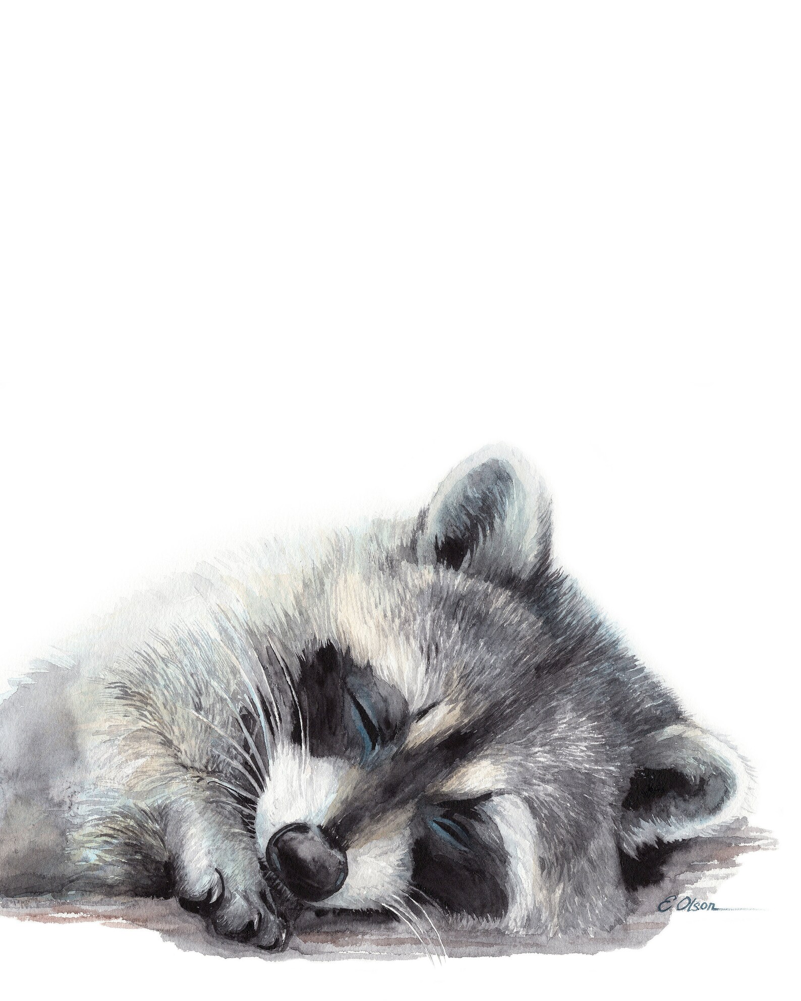 Woodland Animals Nursery Art Prints Set of 4 Sleeping - Etsy