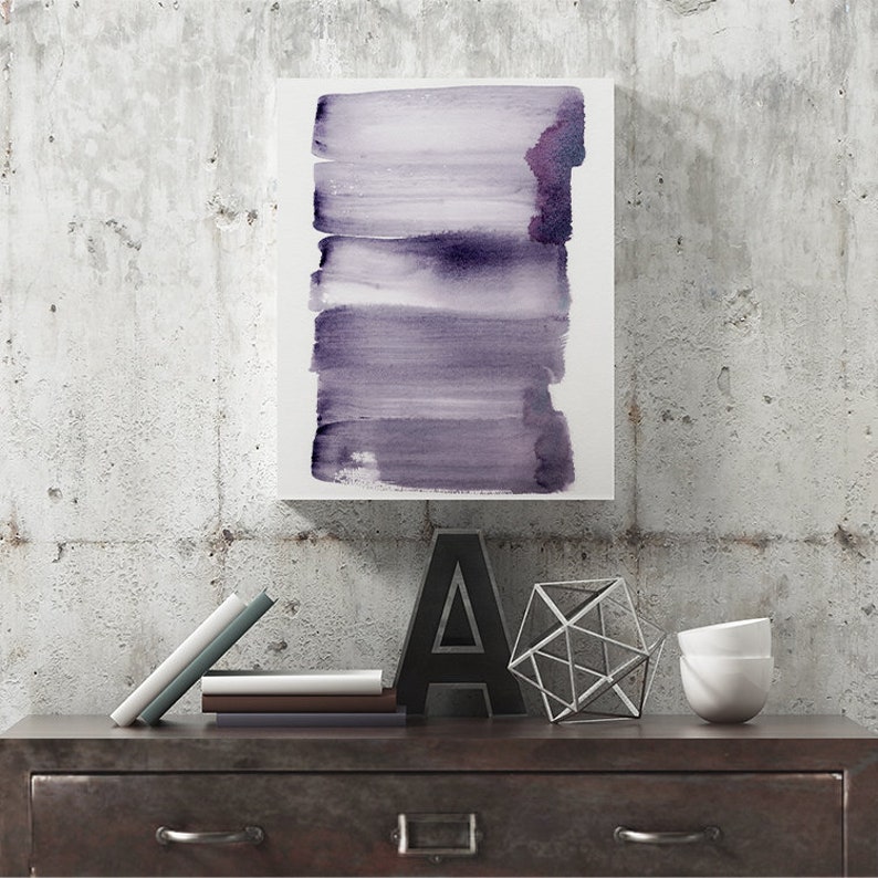 Purple Abstract Art Printable Wall Art Brush Strokes Print - Etsy