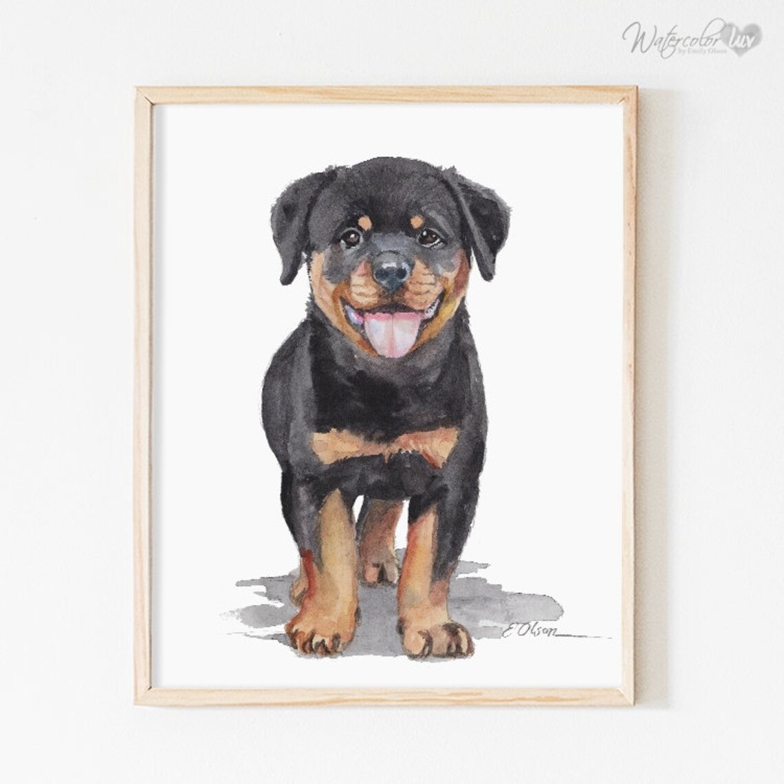 Rottweiler Puppy Nursery Animal Prints Set of 2 Prints Puppy | Etsy
