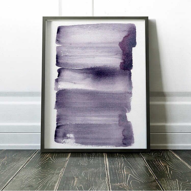 Purple Abstract Art Printable Wall Art Brush Strokes Print - Etsy