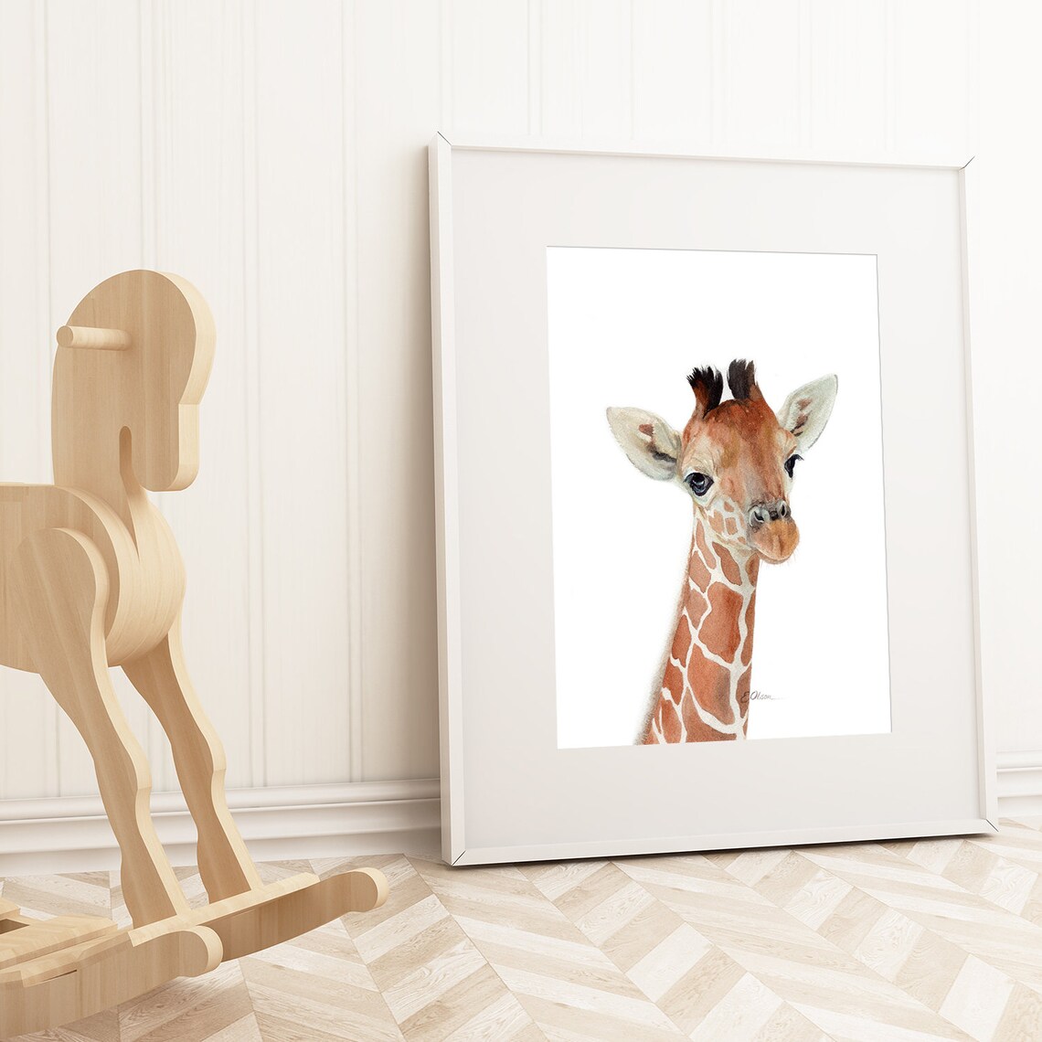 Giraffe Art Gift Baby Giraffe Art Print Watercolor Giraffe - Etsy