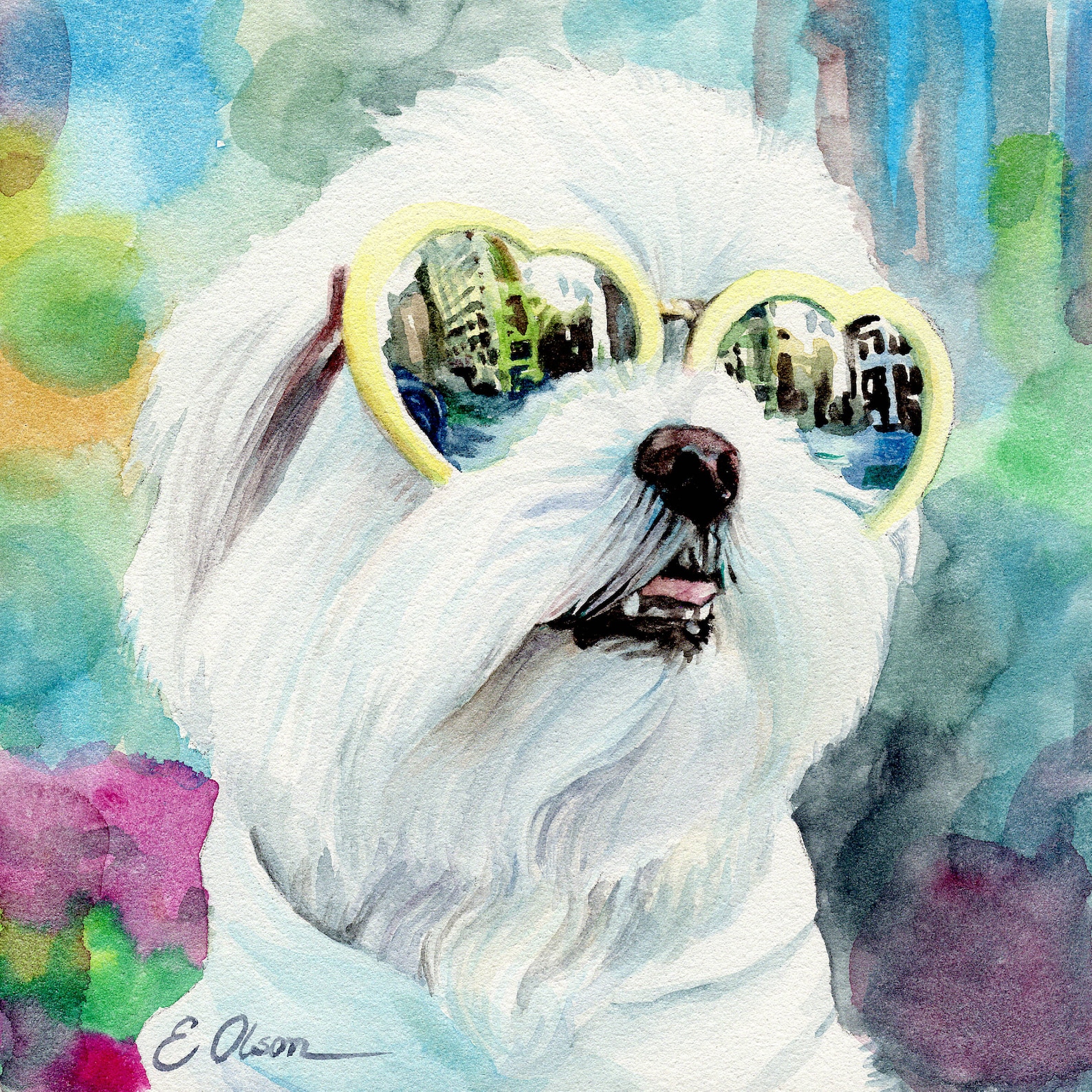 Watercolor Dog Prints Set of 4 High Quality Art Prints Cute | Etsy