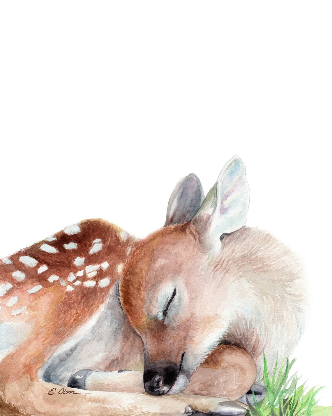 Woodland Animals Nursery Art Prints Set of 4 Sleeping - Etsy