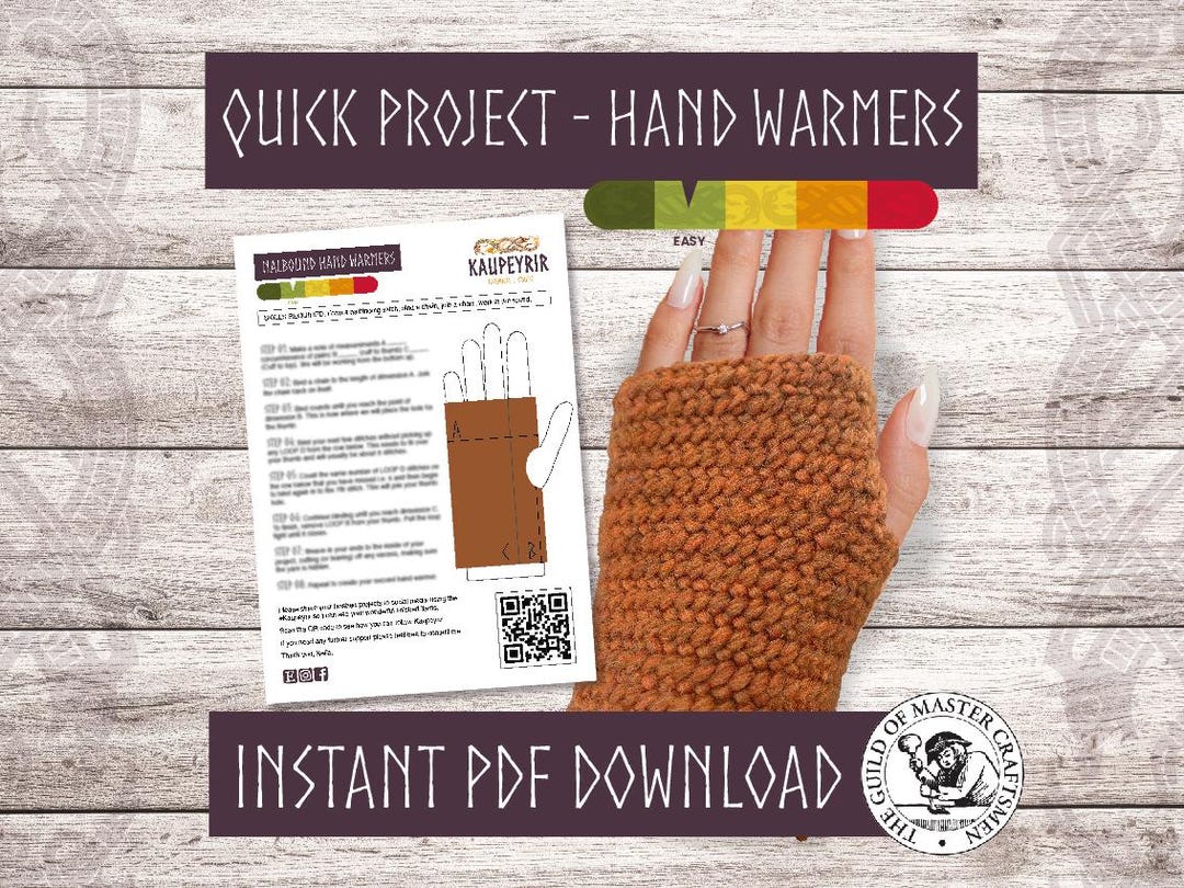 Nalbinding Quick Project - Hand Warmers / Fingerless Mittens - Easy ...