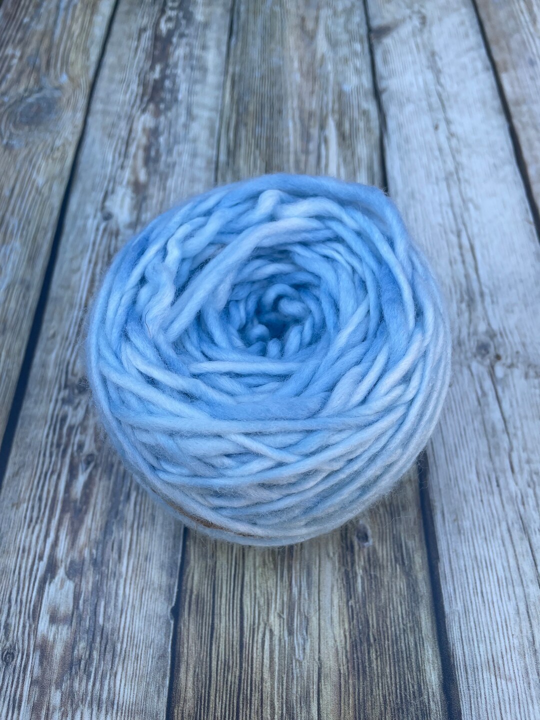 Woad Mix - Naturally Dyed Pure Wool Yarn - Pale Blue Varigated - 100g ...