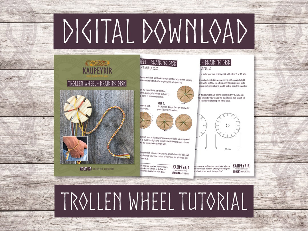 Digital Download - Trollen Wheel Instructions - Tutorial for Braided ...