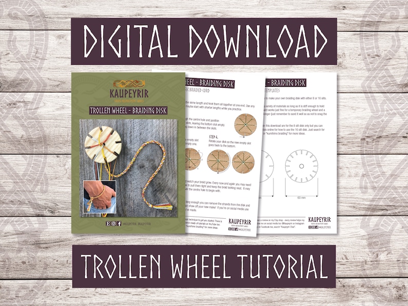Digital Download - Trollen Wheel Instructions - Tutorial for Braided ...