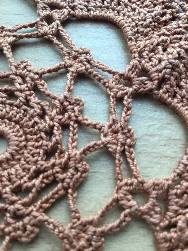Small Brown Crochet Doily, Lace Doily, Crochet Placemat 22cm - Etsy