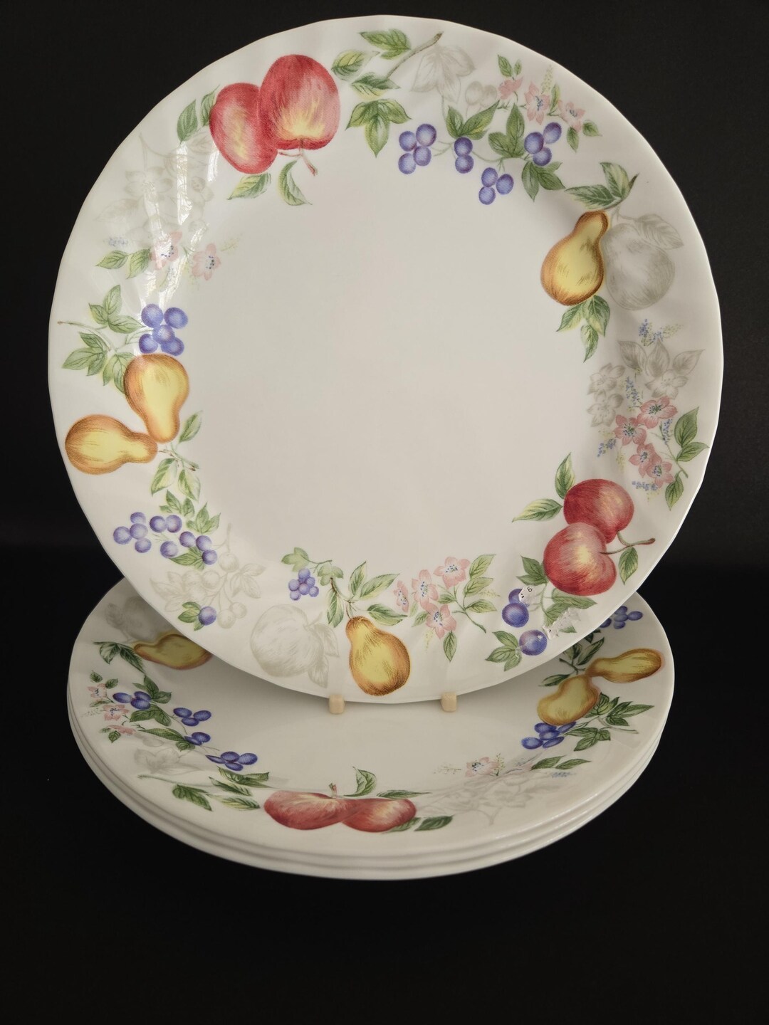 Set of 4/corelle/chutney/fruit Motif/chip Resistant/plates/9" Luncheon ...