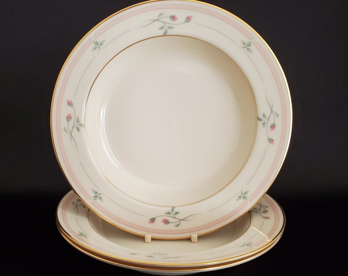 Set of 3/lenox/rose Manor Pink/cottage Charm/bowls/soup Bowls/8" Rim ...
