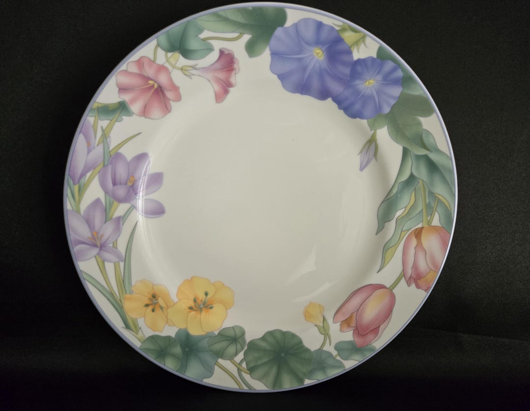 Set of 4/mikasa/spring Legacy/bone China/floral Rim/dinner Plates, Sets ...