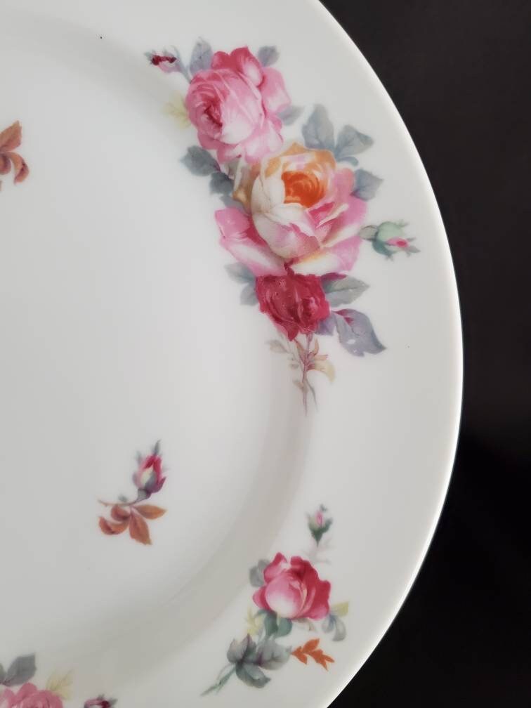 Sango/japan/plates/pink Roses/transferware/10 Dinner - Etsy