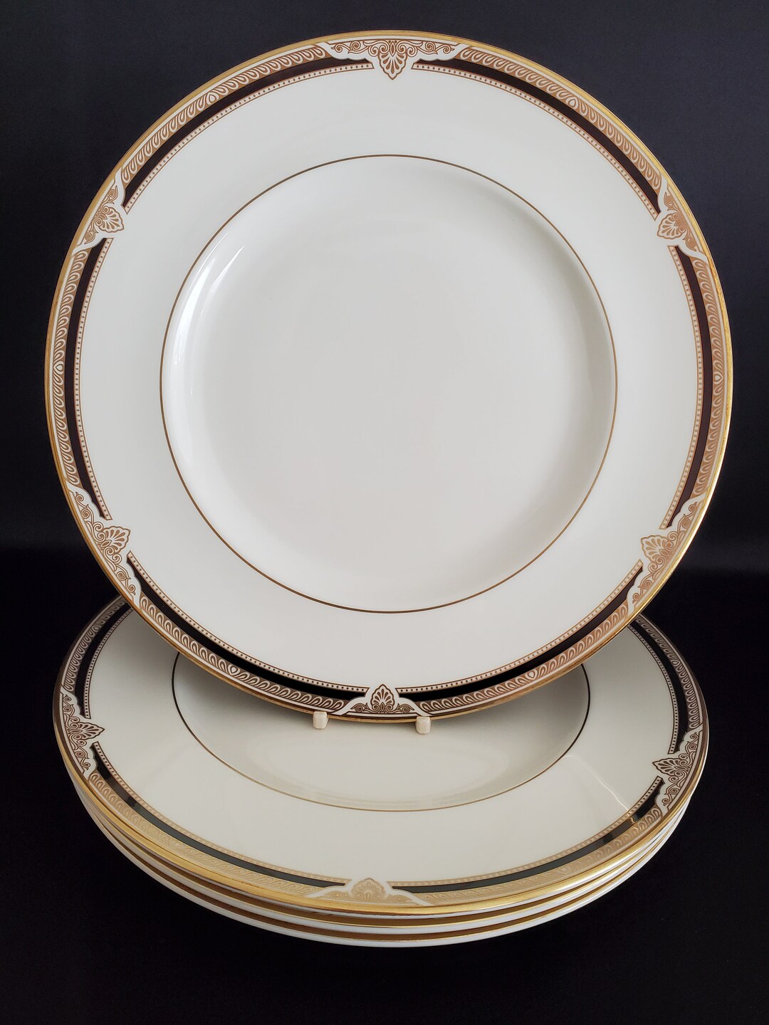 Set of 4/royal Doulton/andover/england/fine Bone China/gilded/plates ...