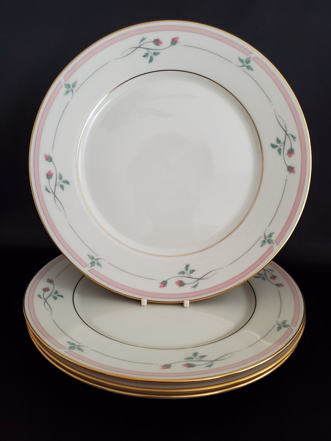 Lenox Rose Manor Pink Roses/gold Trim: Dinner Plates (set of 5) - Etsy