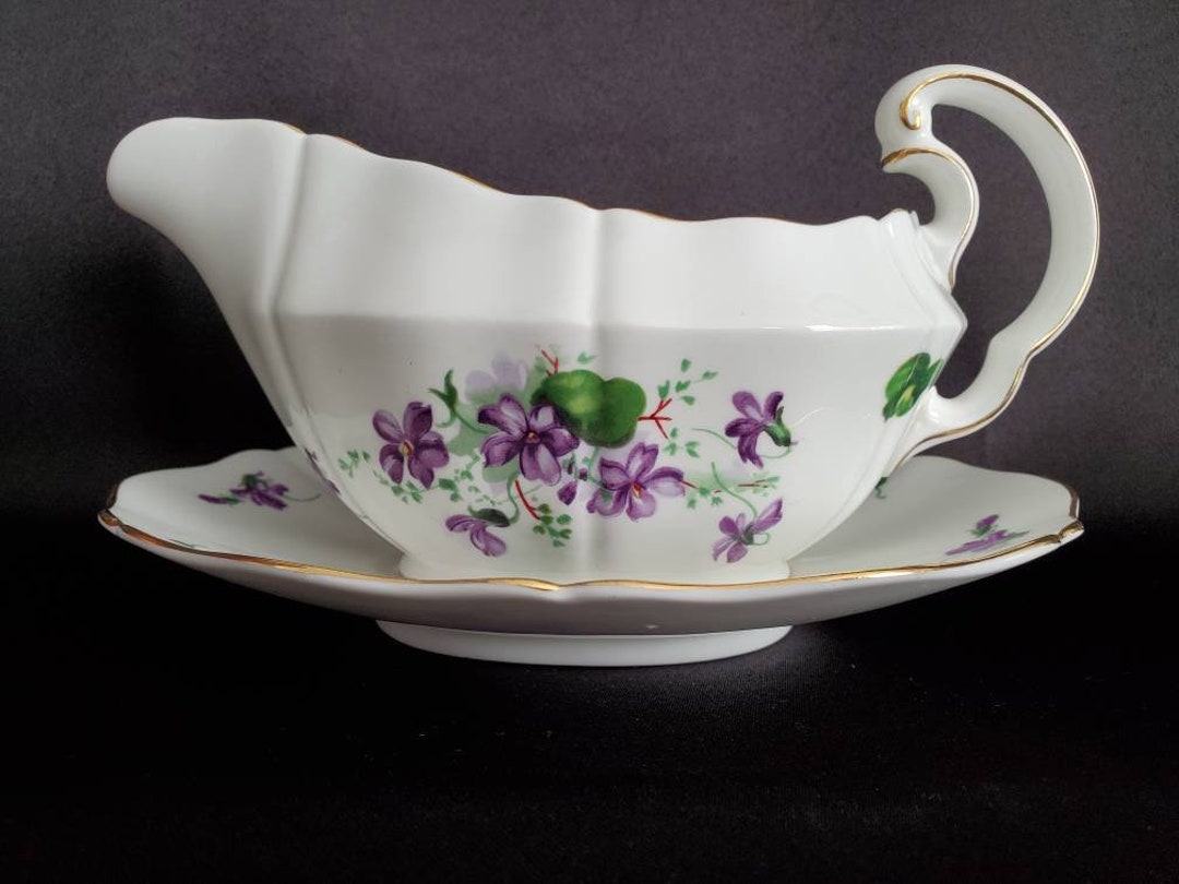 Violet/adderley/fine Bone China/made in England/sauce Boat/gravyboat ...