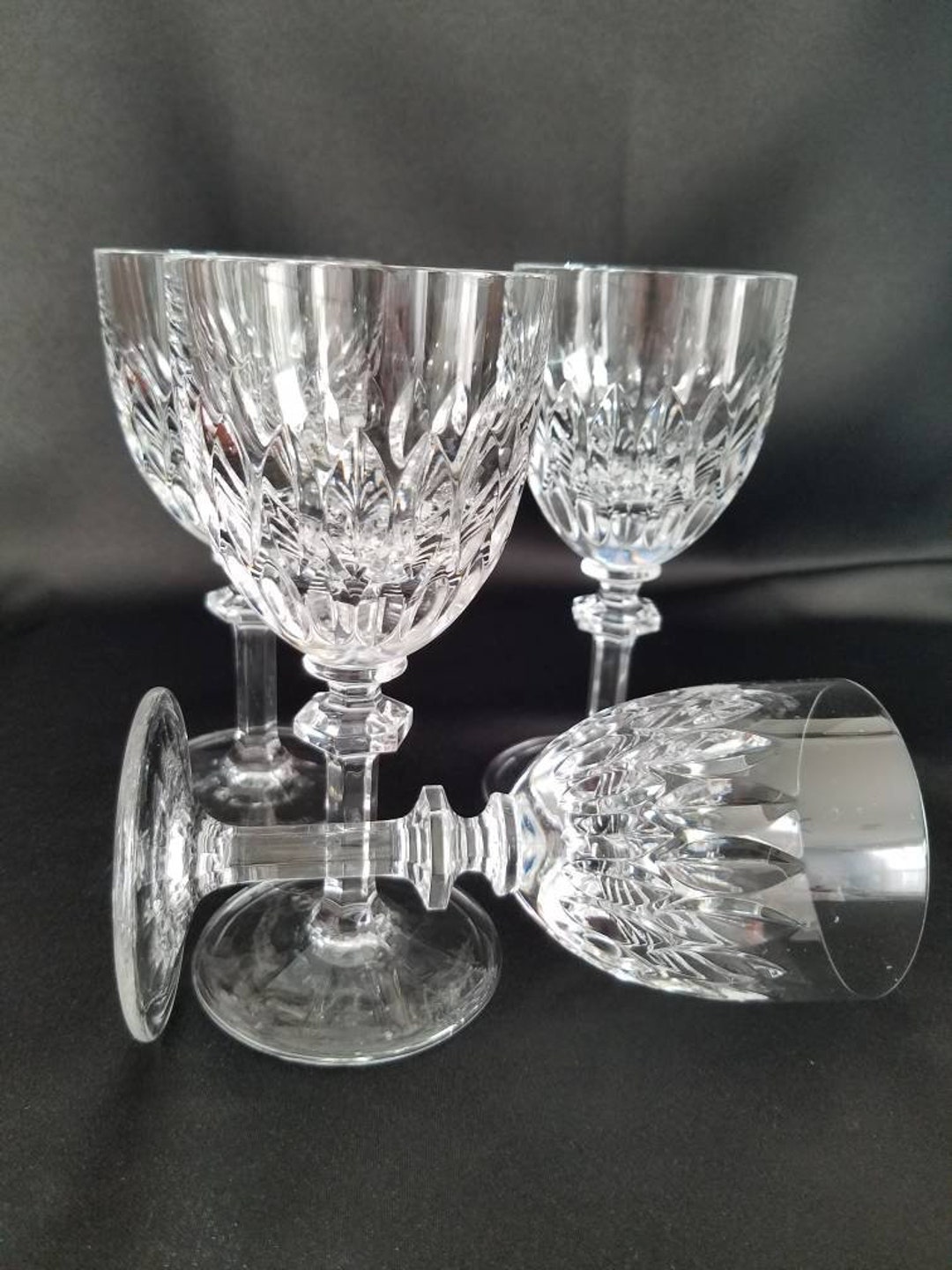 Gorham Althea Crystal Wine Glasses - Set of 4 - Signature Stemware - Etsy