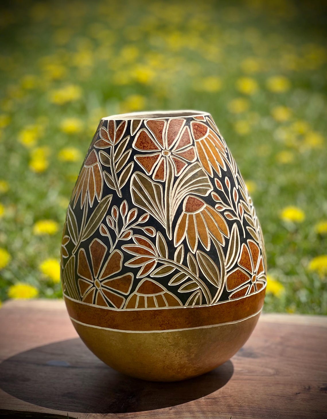 Floral Gourd Set of Two - Etsy