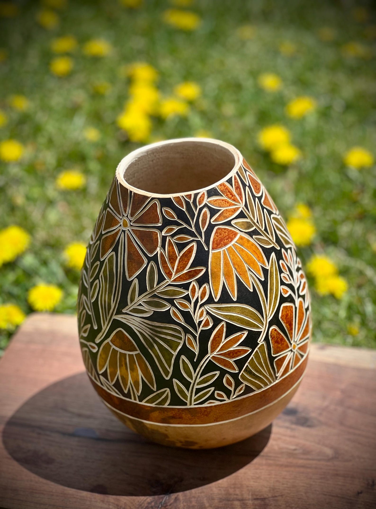 Floral Gourd Set of Two - Etsy