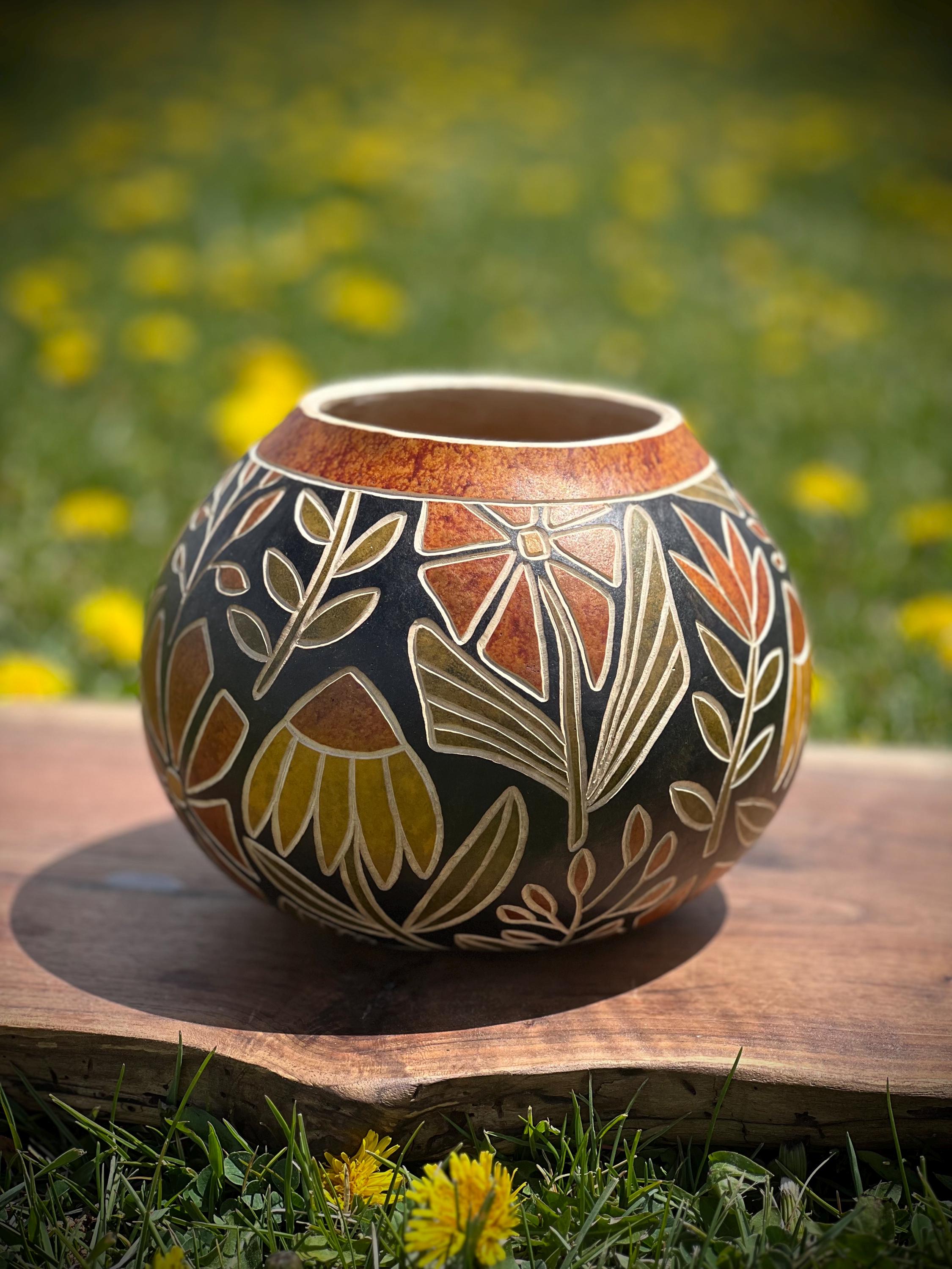 Floral Gourd Set of Two - Etsy