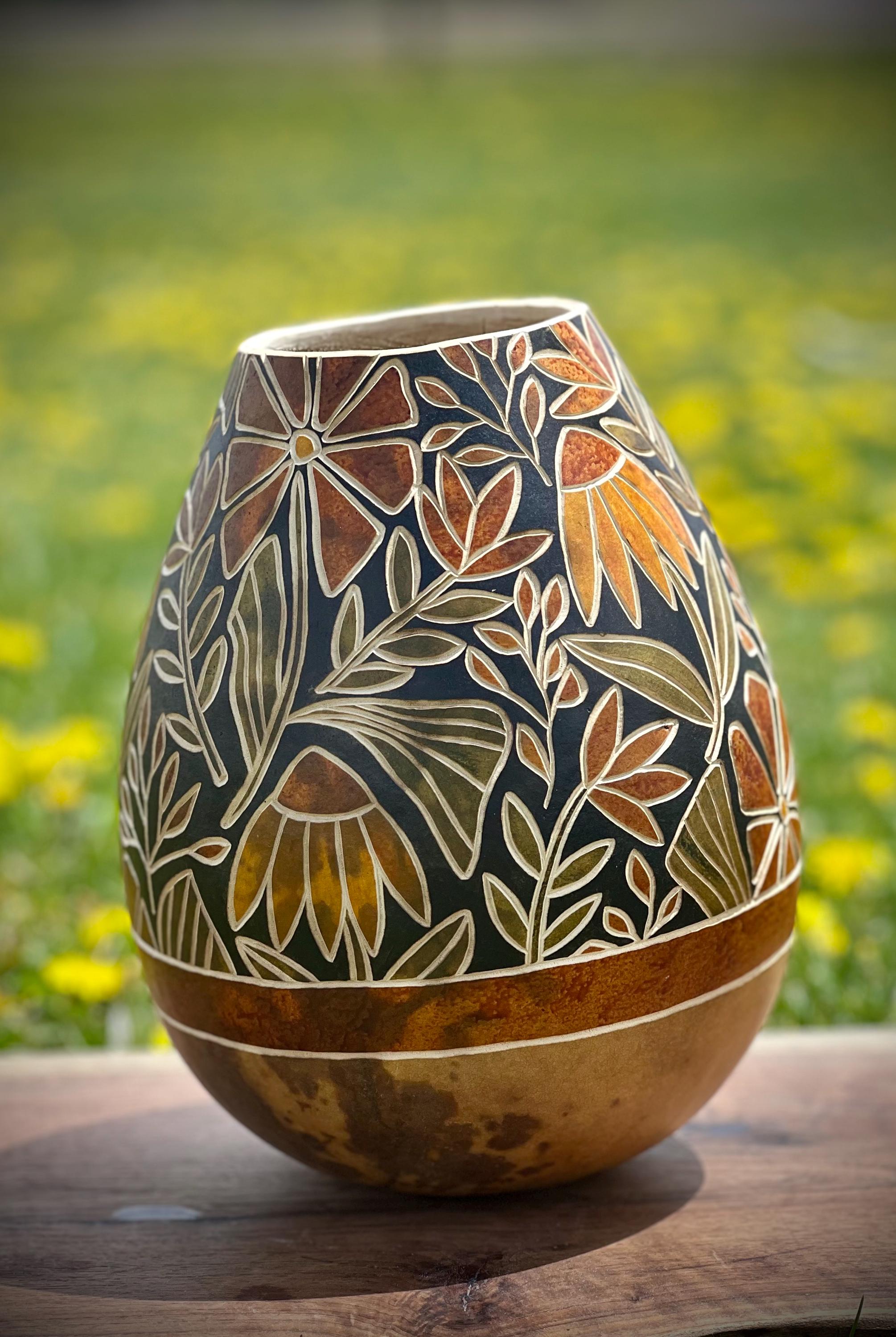 Floral Gourd Set of Two - Etsy