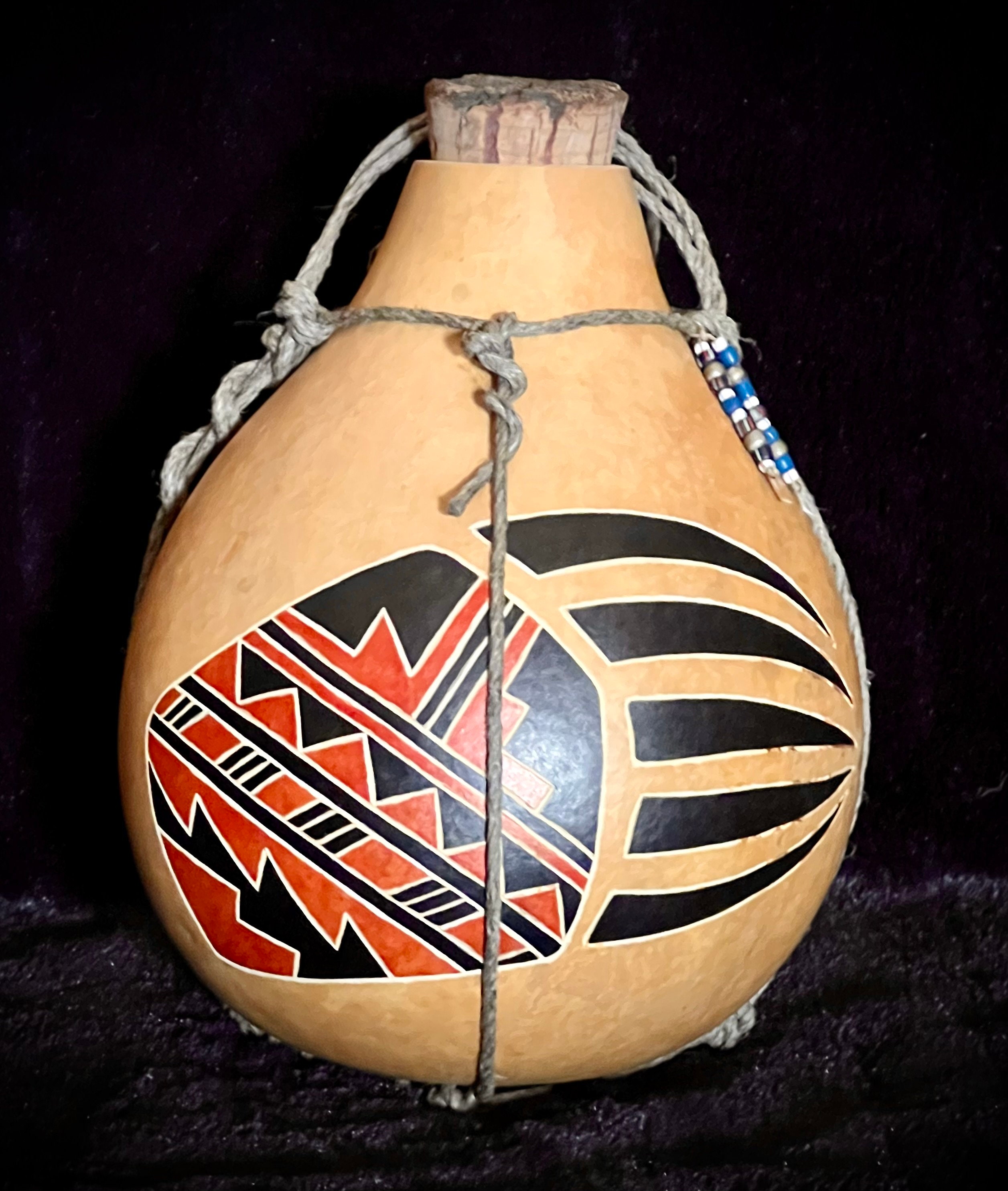 Red/black Bear Paw Gourd Water Jug - Etsy