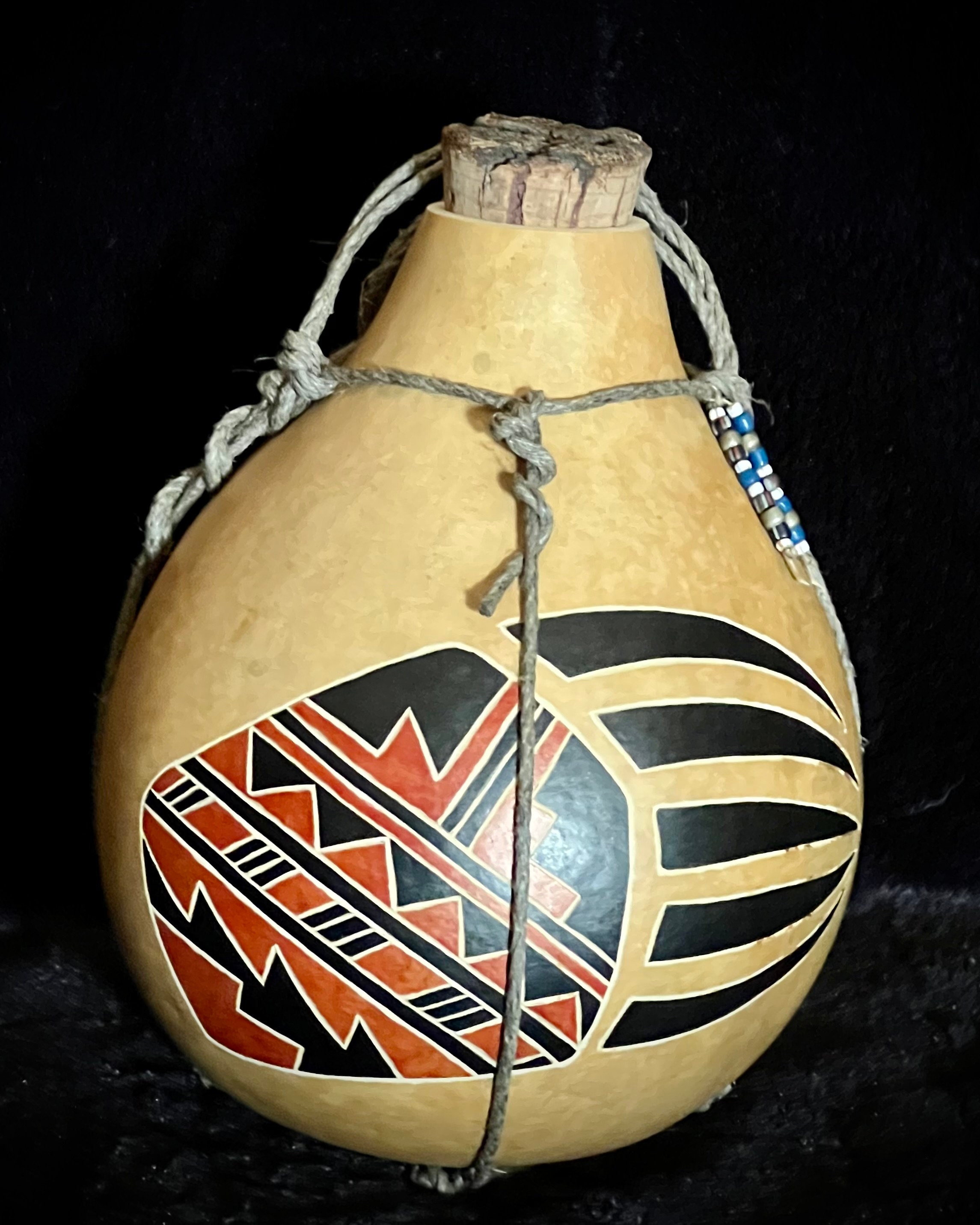 Red/black Bear Paw Gourd Water Jug - Etsy