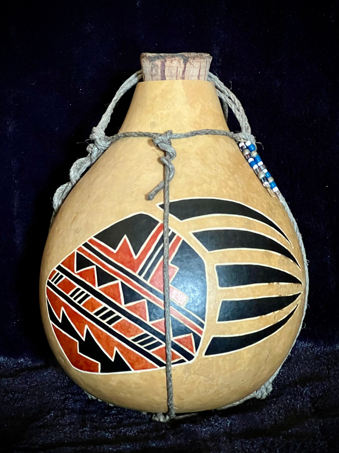 Red/black Bear Paw Gourd Water Jug - Etsy