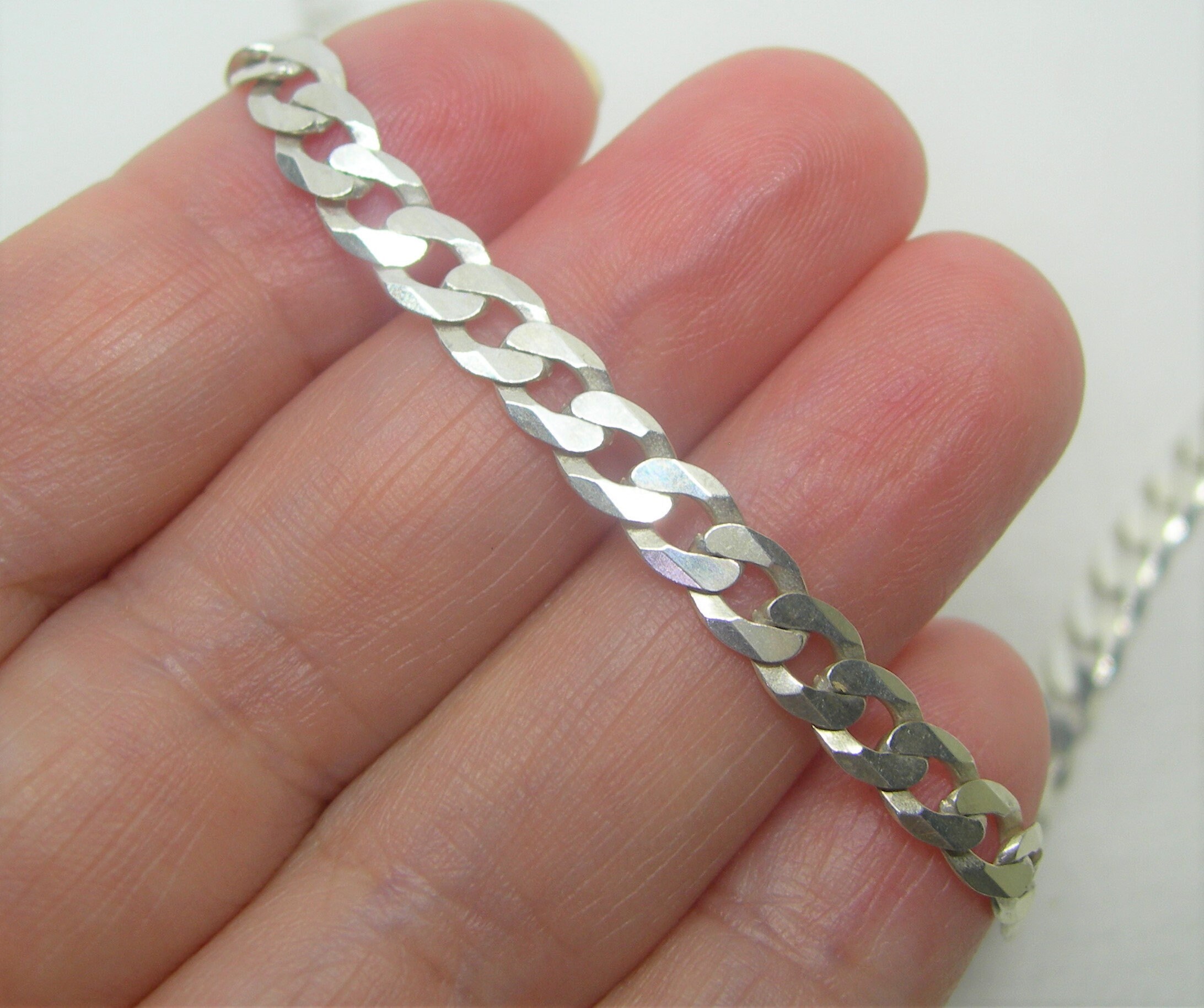 Sterling Silver Large Italian Chain | Etsy