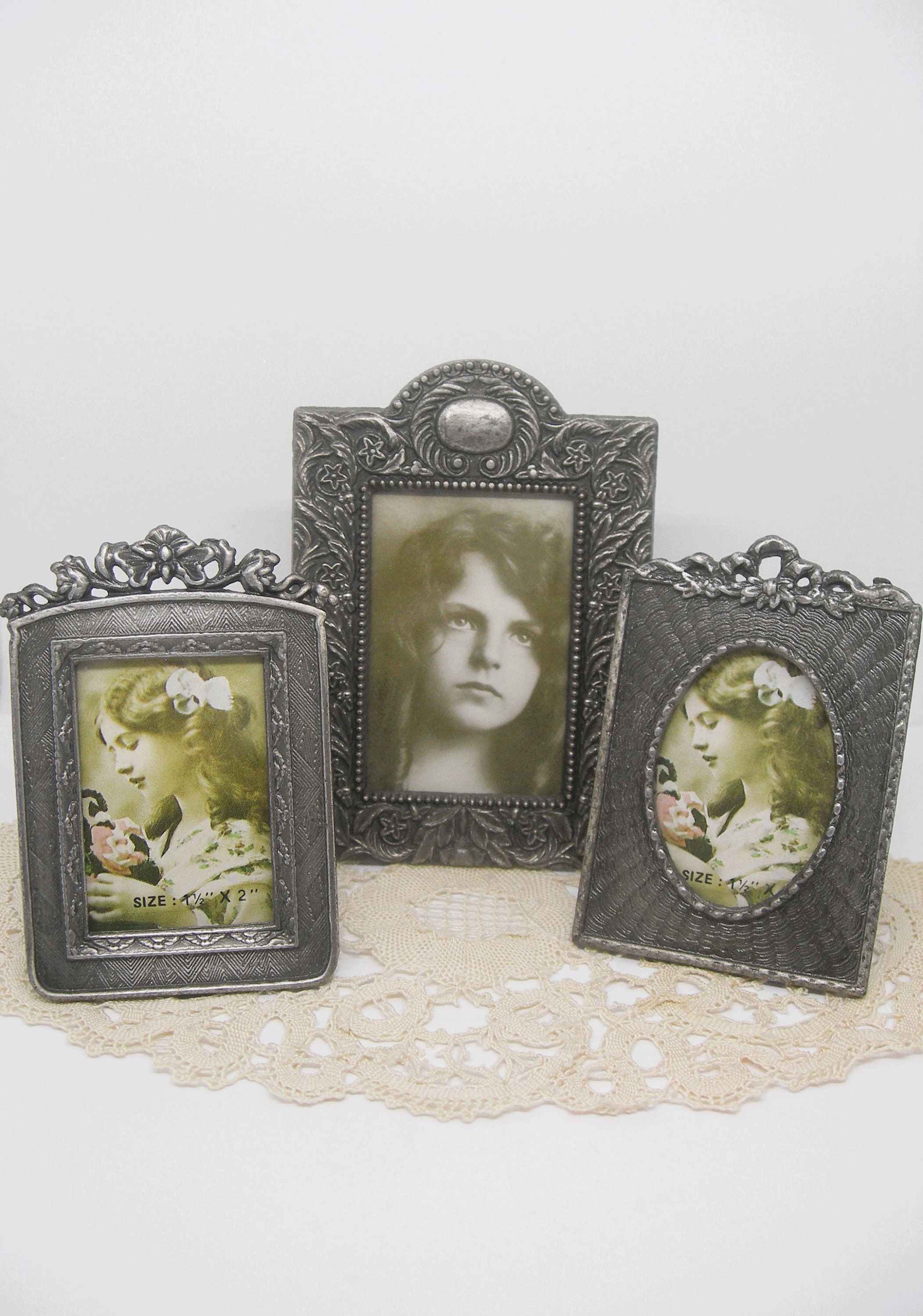 Edwardian Style Petite PICTURE FRAMES METAL for Photography, Vintage - Etsy