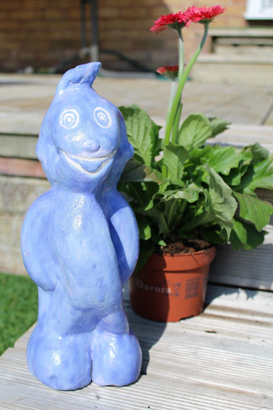 Ceramic Cute Funny Jelly Baby Art Ornament With Purple Glaze - Etsy