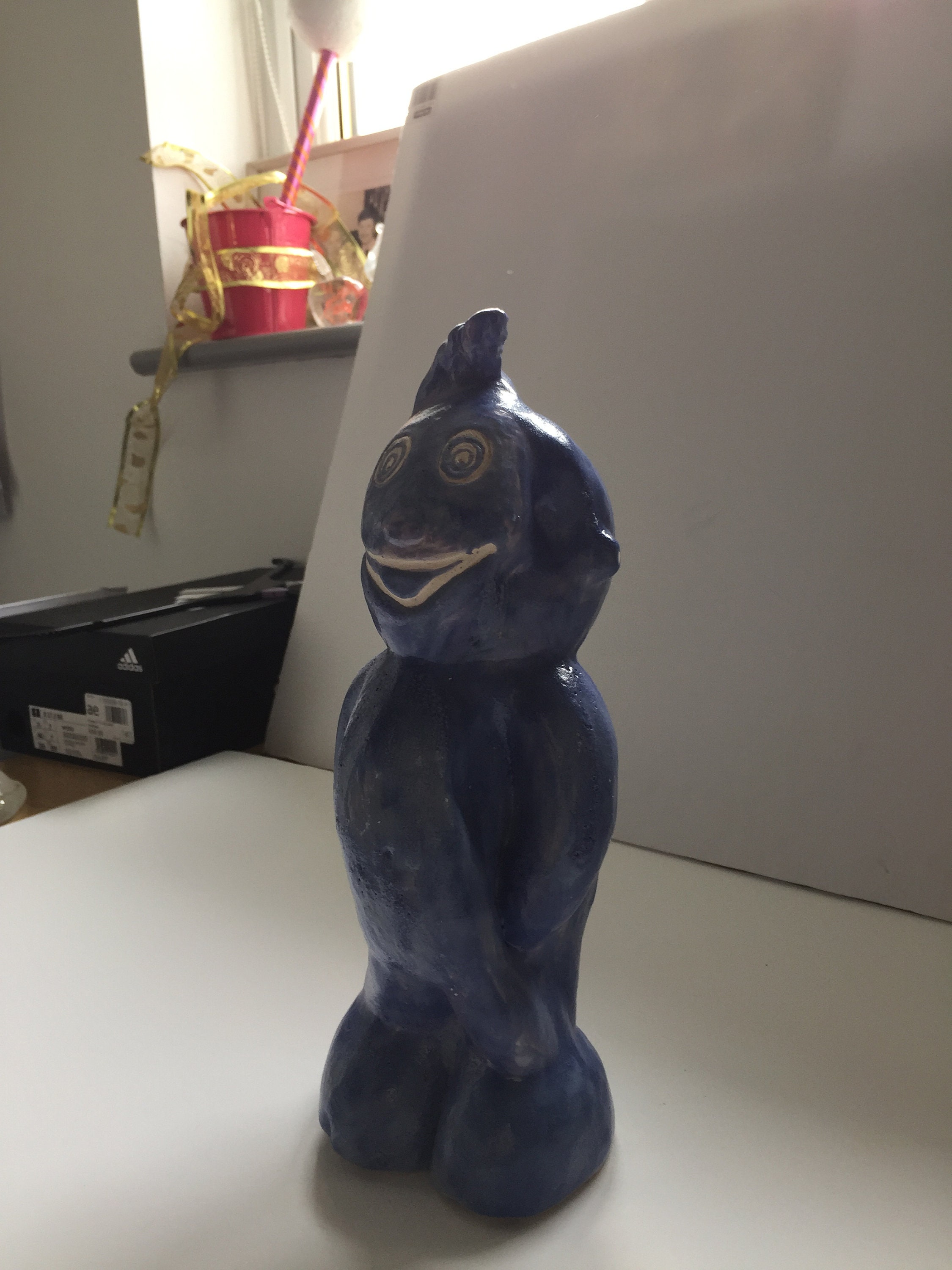 Ceramic Cute Funny Jelly Baby Art Ornament With Purple Glaze - Etsy