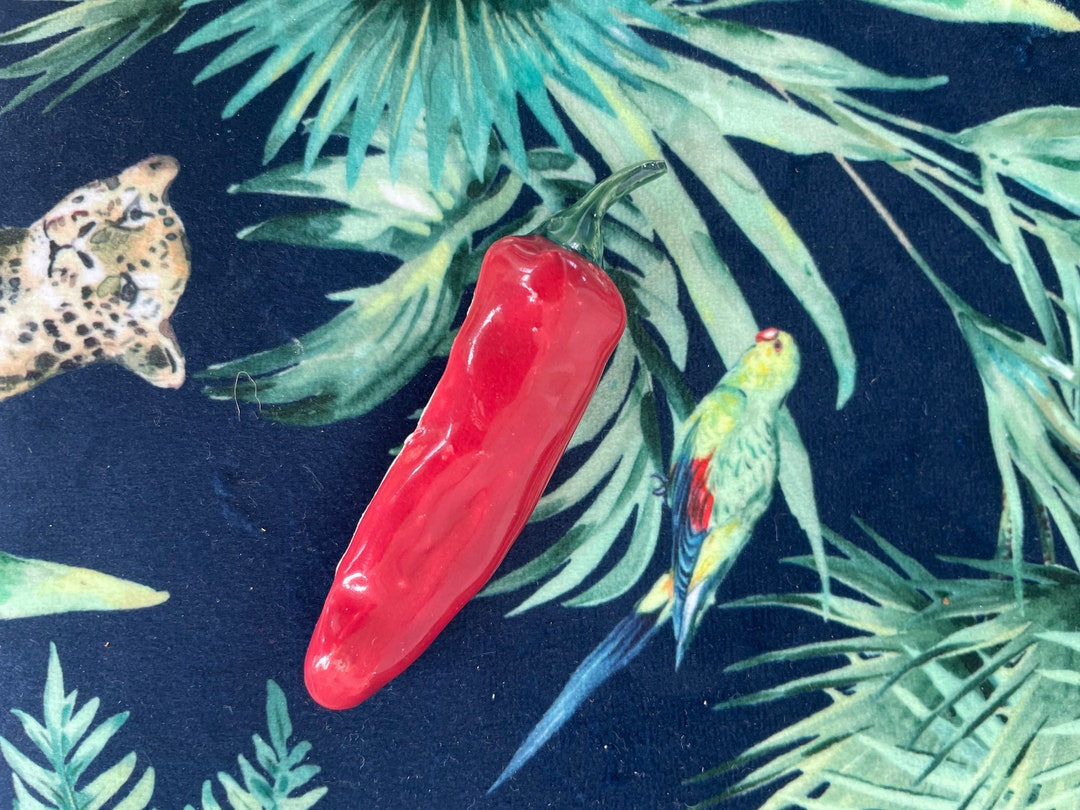 Ceramic Chilli Badge - Etsy