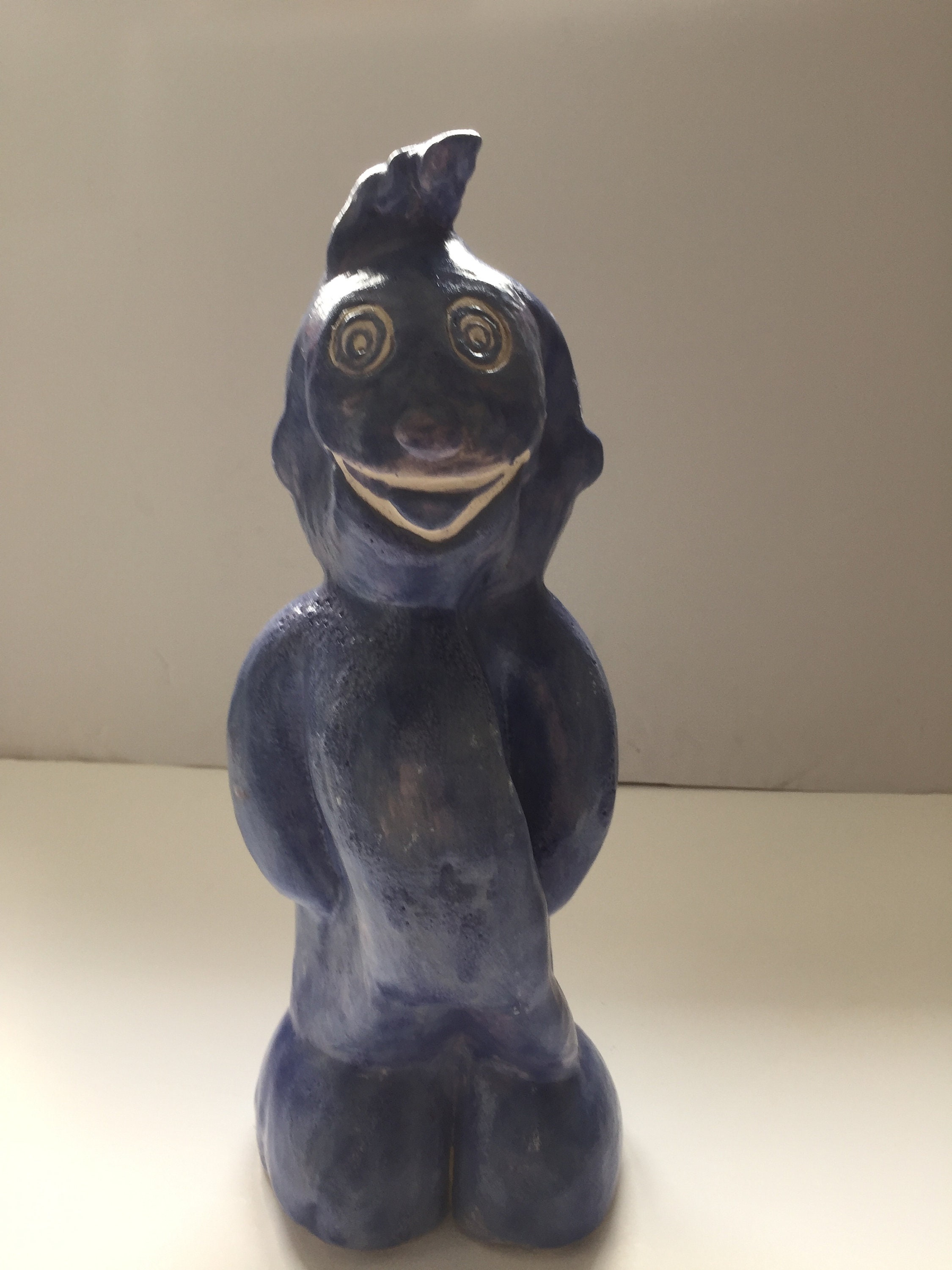 Ceramic Cute Funny Jelly Baby Art Ornament With Purple Glaze - Etsy