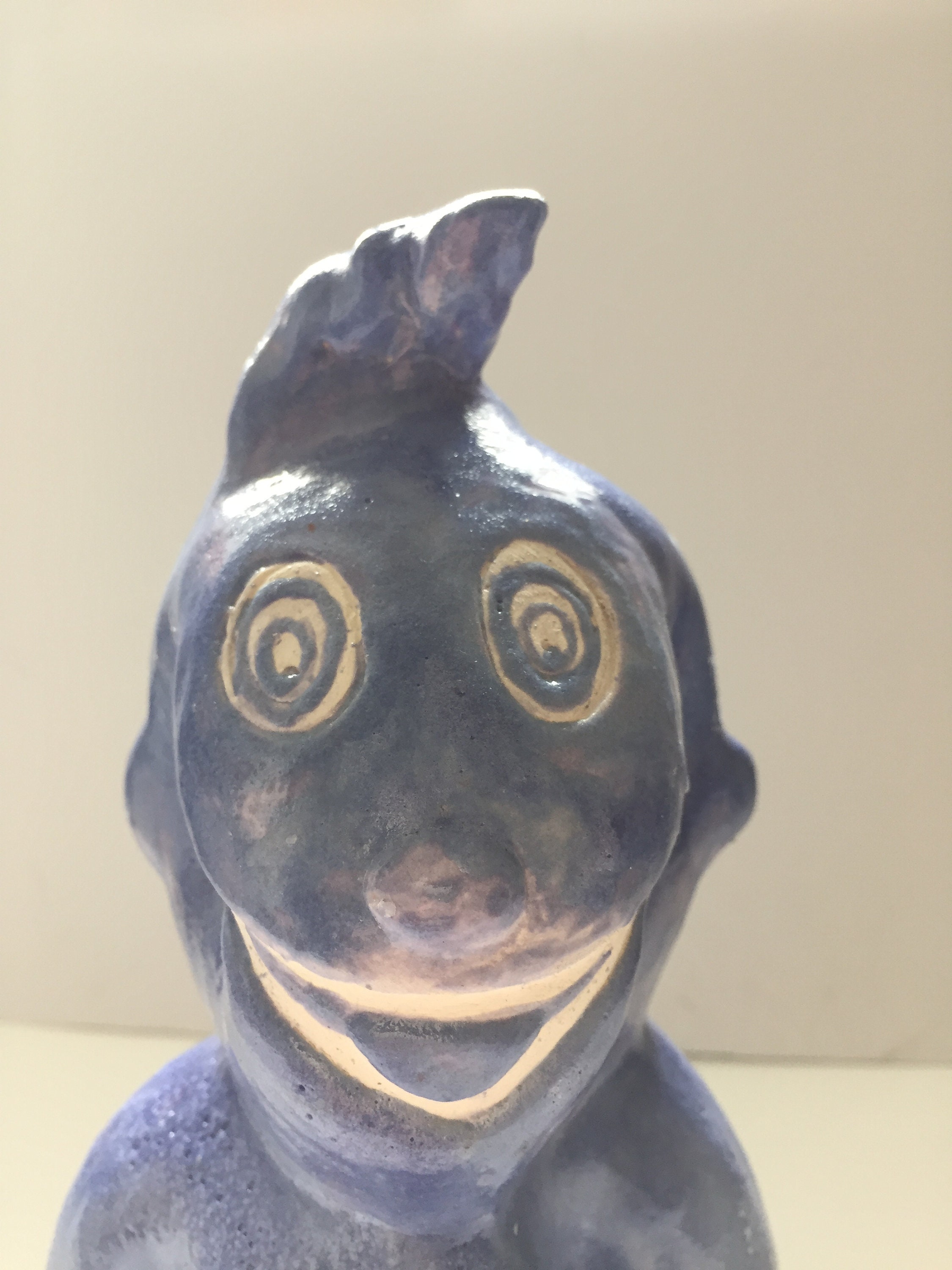 Ceramic Cute Funny Jelly Baby Art Ornament With Purple Glaze - Etsy