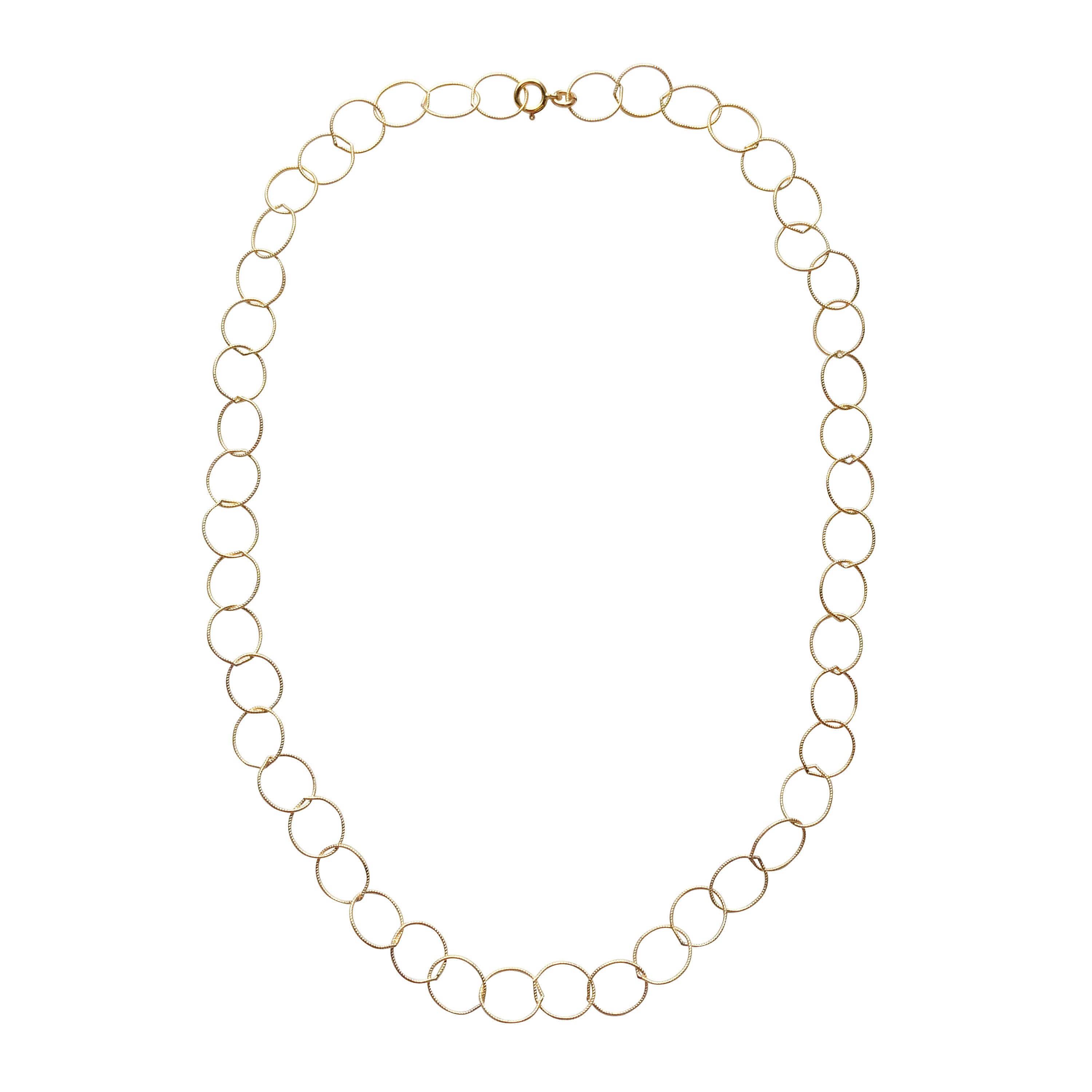 Textured Hoop Chain~ 14K Gold Filled~ Sterling Silver~ Chain With Clasp ...