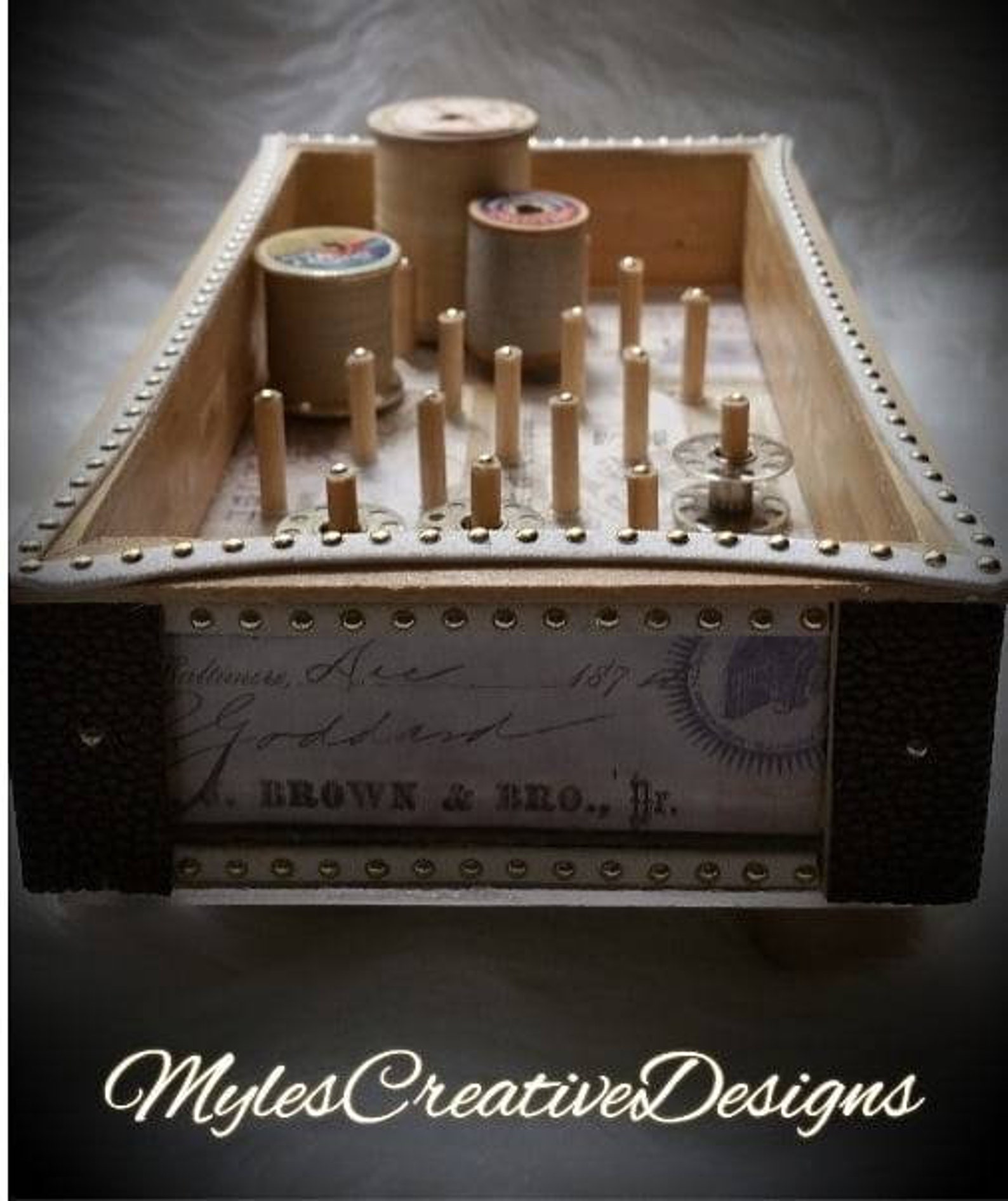 Wood Bobbin and Thread Holder. Sewing Storage Sewing Notions. - Etsy