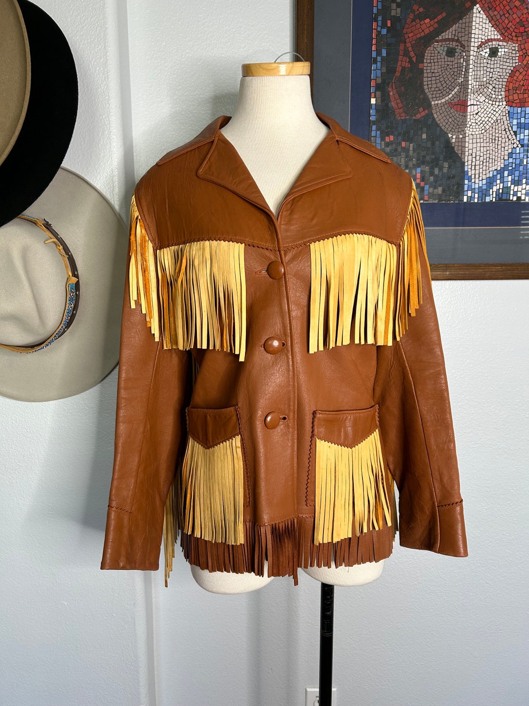 Vintage Jokay Fringe Leather Jacket - Etsy